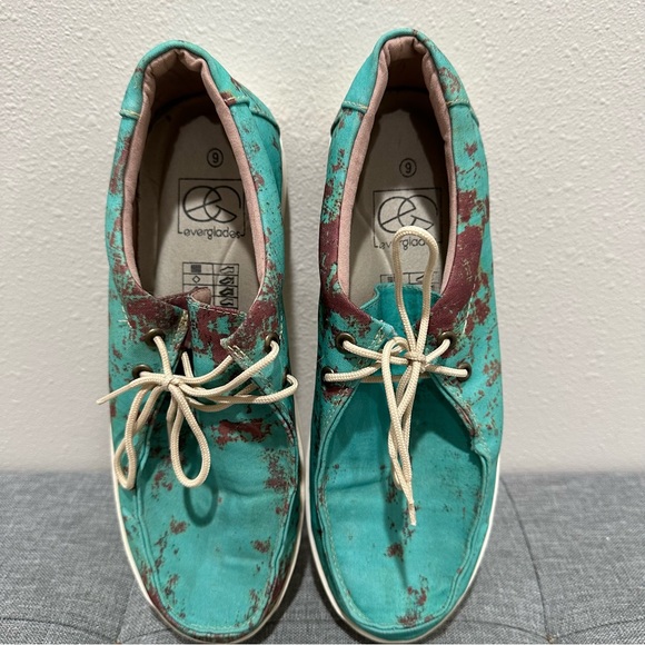 Everglades | Shoes | Everglades Western Inspired Rusty Turquoise Shoe ...